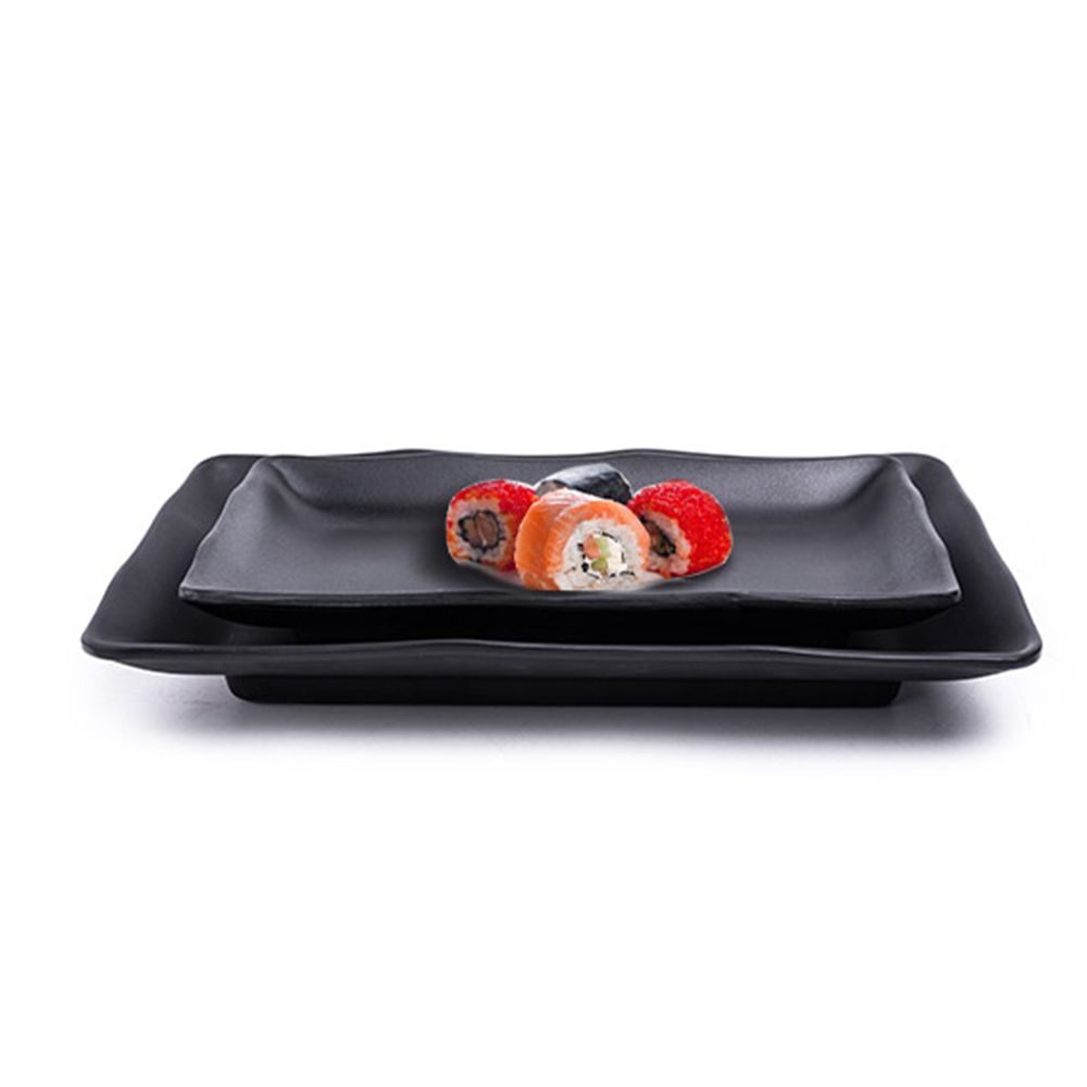 Black long plate rectangular melamine plate