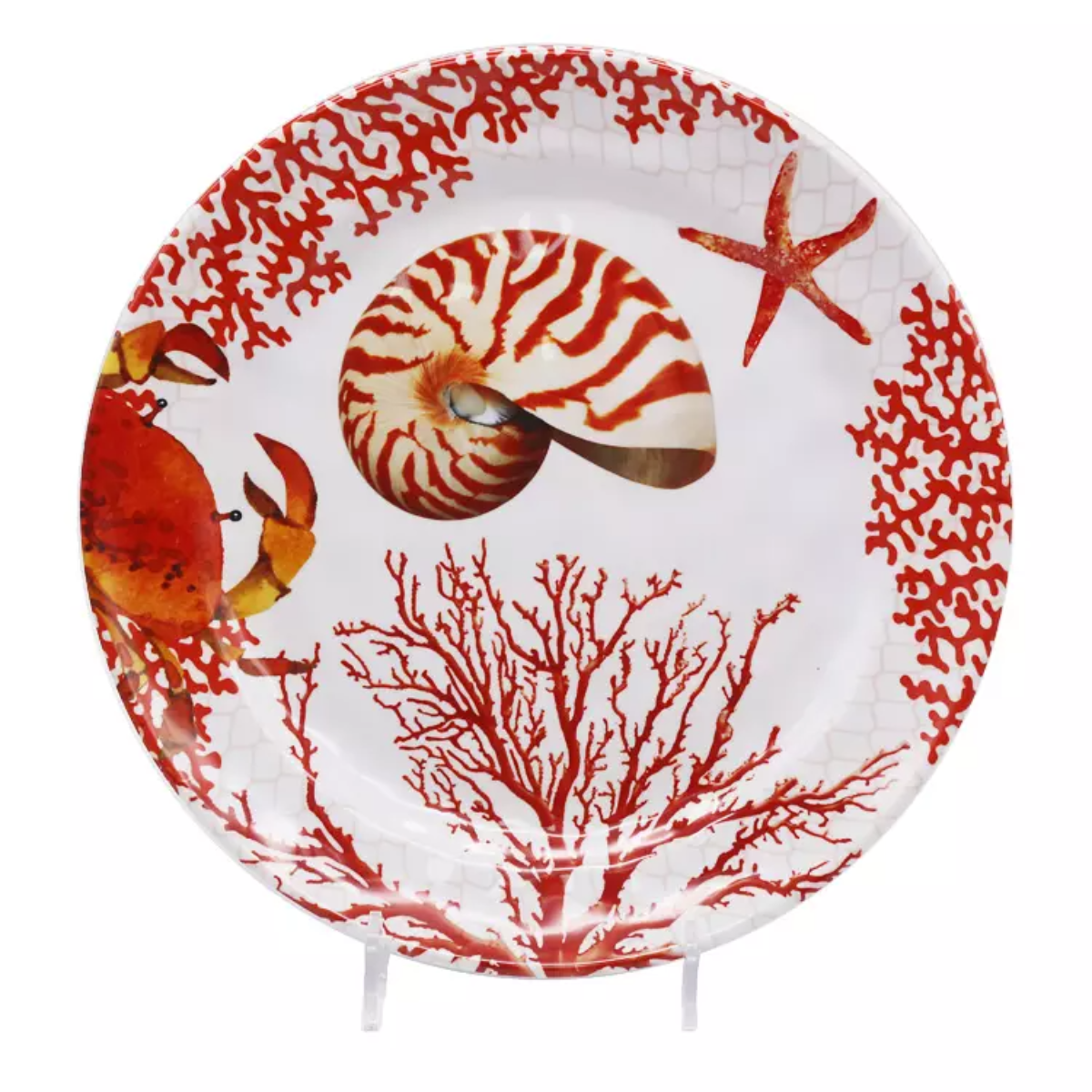 Custom printed pattern round melamine plate