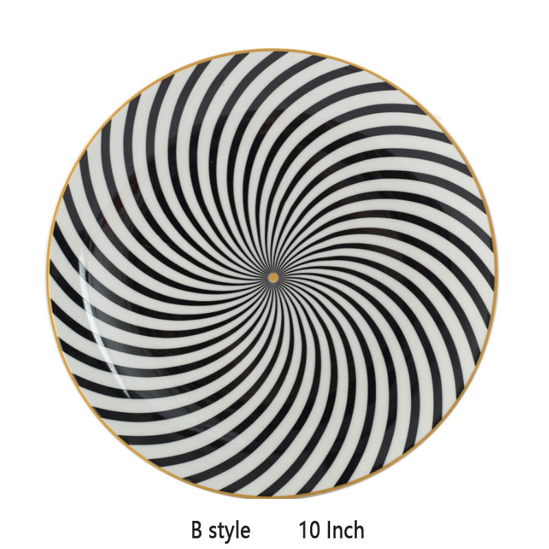 Cutlery-set-with-gilt-edging-geometric-pattern