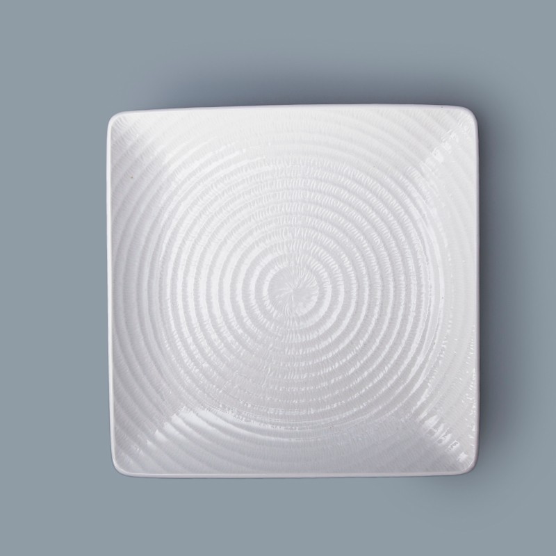 Hotel ceramic rectangular dinner plate